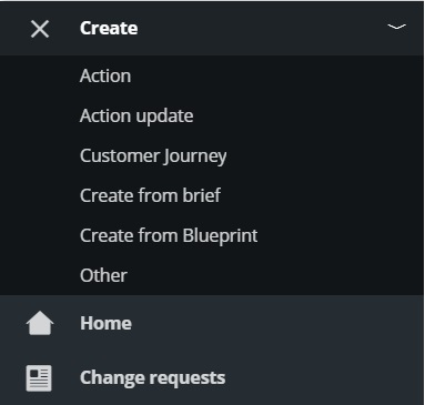 Deprecated: Create change request menu in 1:1 Operations Manager | Support Center